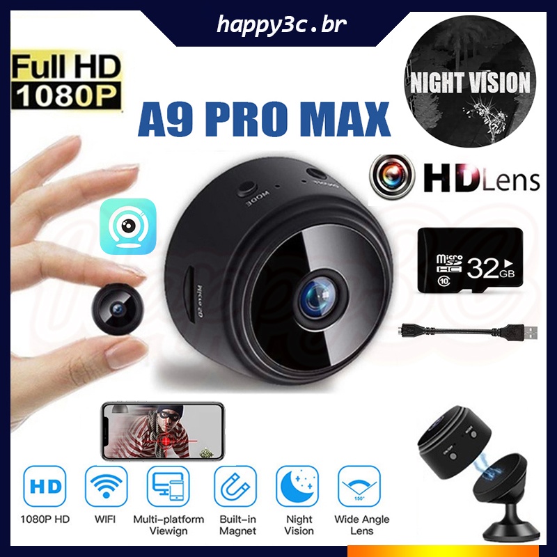 A9 Mini Câmera Sem Fio Wi-Fi HD 1080P Vigilância De Segurança ...