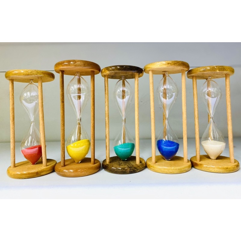 Ampulheta R5 GG Base de Madeira com Areia em Cores Sortidas Vermelha ...