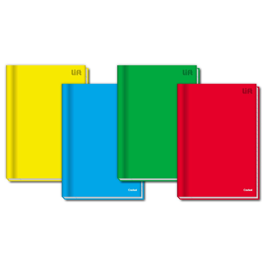Caderno Brochura 1/4 Capa Dura 96 folhas Lift Credeal | Shopee Brasil