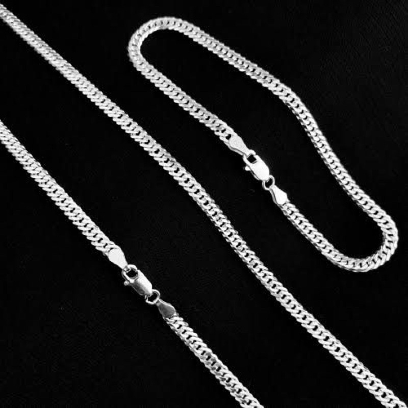 corrente grumet elo duplo 70cm prata mista com garantia banhado a prata ...