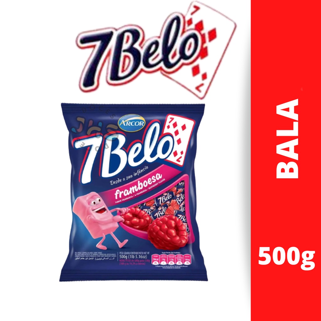 Bala 7 belo Framboesa 500g | Shopee Brasil