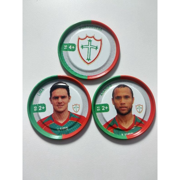 03 Tazos Original de Metal Lima / Ananias / Portuguesa Panini ...