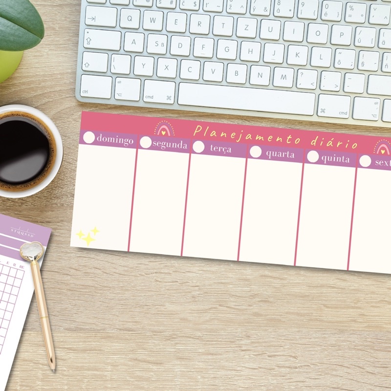 Desk Planner, planner de mesa semanal | Shopee Brasil