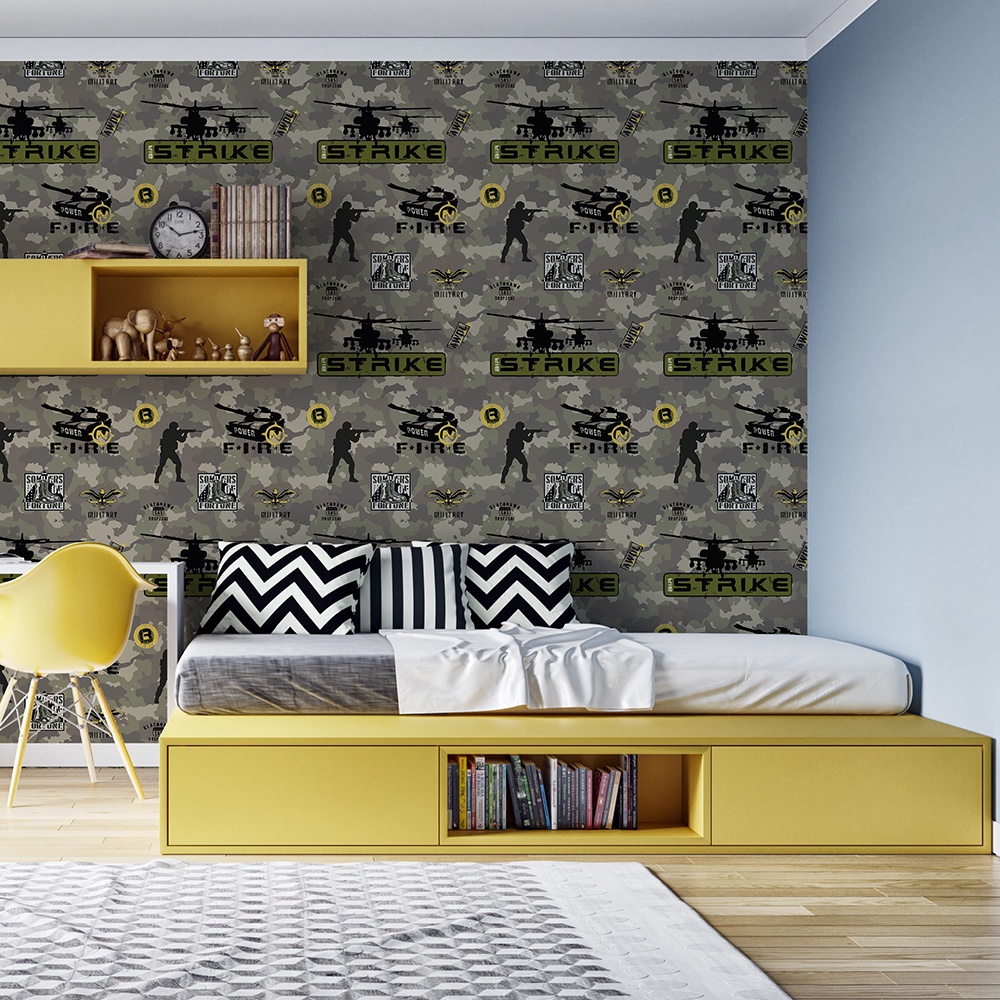 Papel de Parede Adesivo Teen Counter-Strike CS Militar | Shopee Brasil