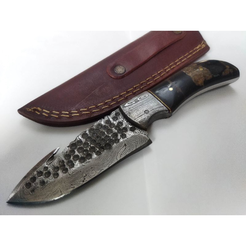 Faca Artesanal Skinner Damasco Real EDC Full Tang Forjada A6 | Shopee ...
