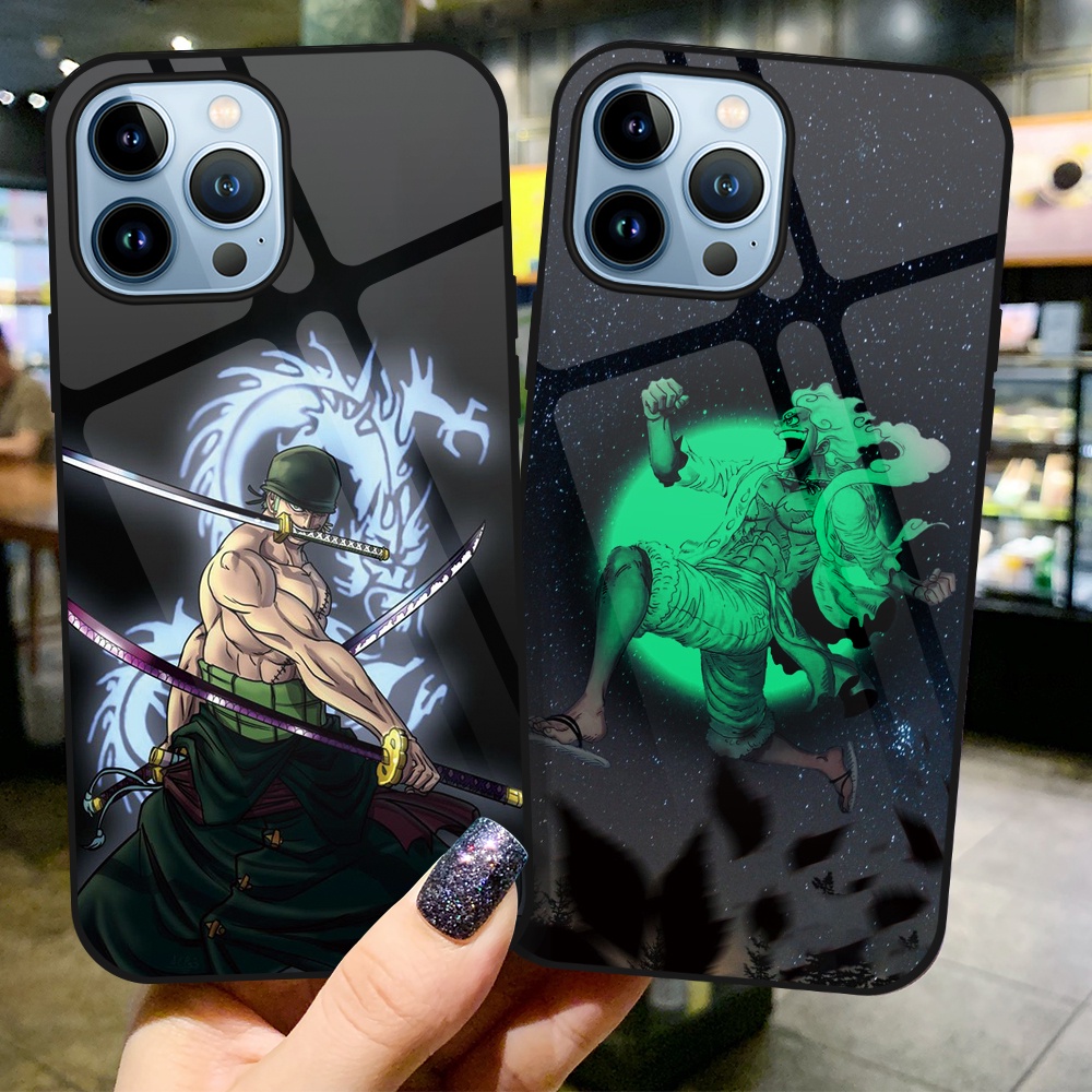 Anime One Piece Design Caixa De Celular Luminosa Compatível Para iPhone ...