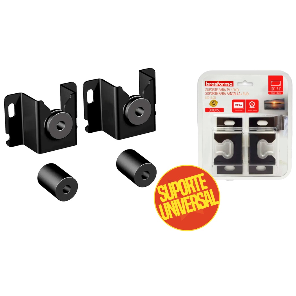 Suporte Fixo Tv Led, Smart, Lcd, 4k, 10'' a 71'' todas as tvs suporte ...