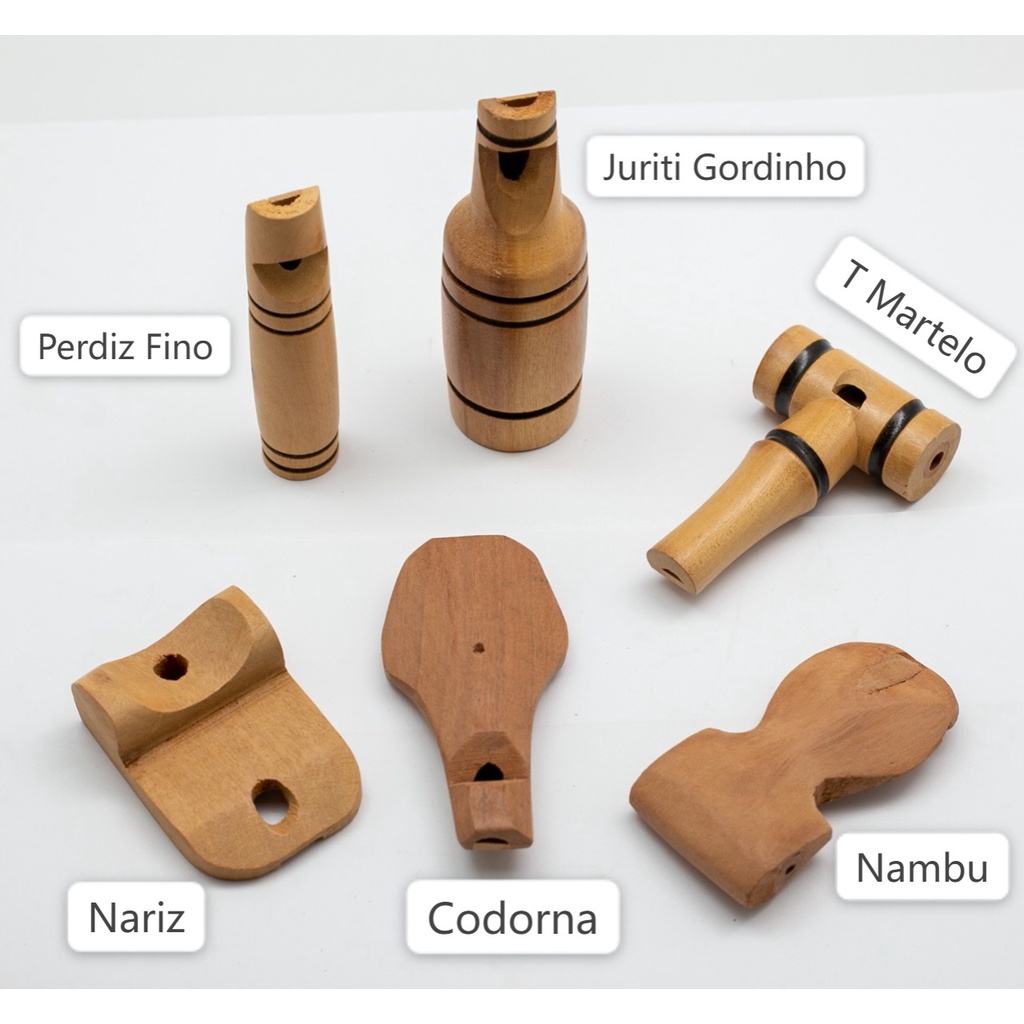 Apito em madeira chamar passarinhos modelo Juriti Nambu Nariz Codorna ...