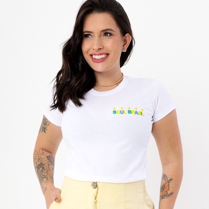 SOUL BRASIL ESTRELAS ALTO RELEVO - BRANCO | Shopee Brasil