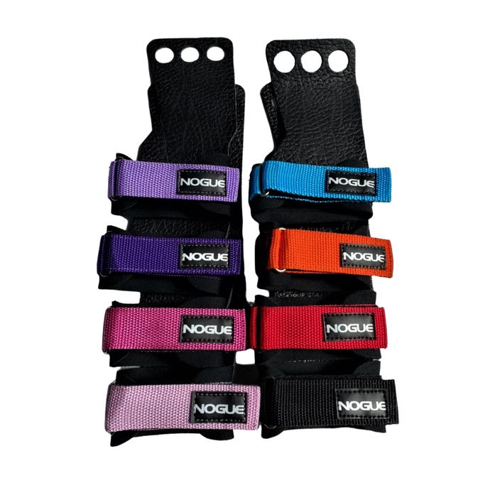 Luva Hand Grip 3 furos/dedos em couro 100% para Crossfit e Academia ...