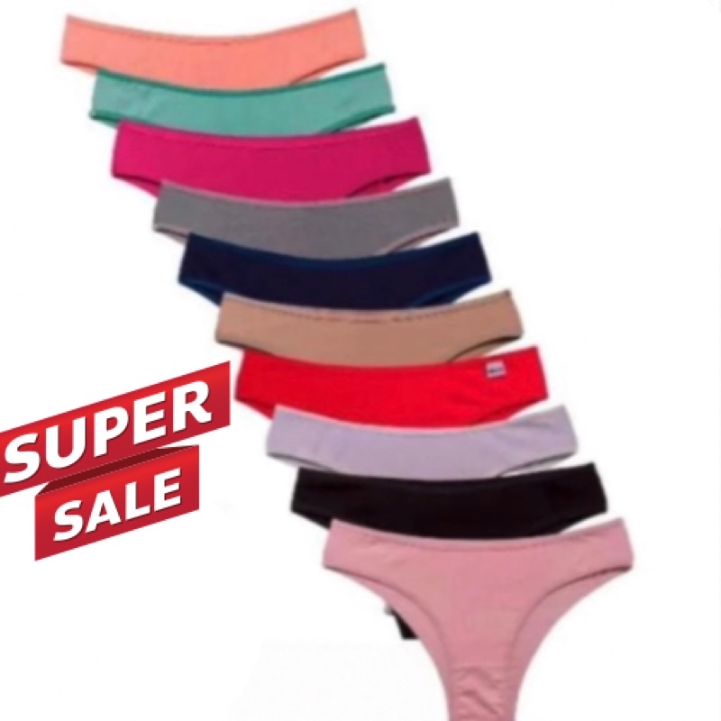 Kit 12 Calcinhas Conforto Calcinha Tanga Microfibra Lisa / Estampada ...