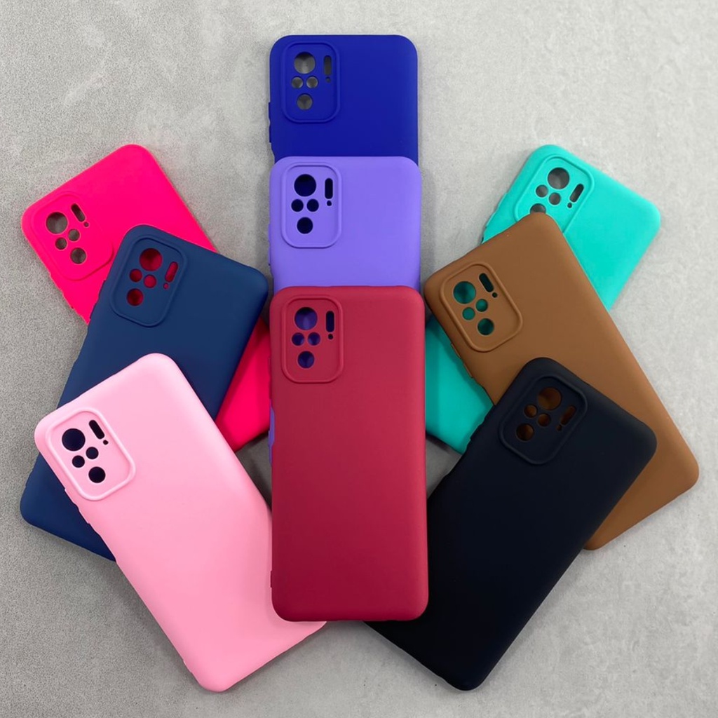 Capa Xiaomi Redmi Note 10s / 10 4G Silicone Aveludada Protege Câmera Colorida Capinha Anti ...