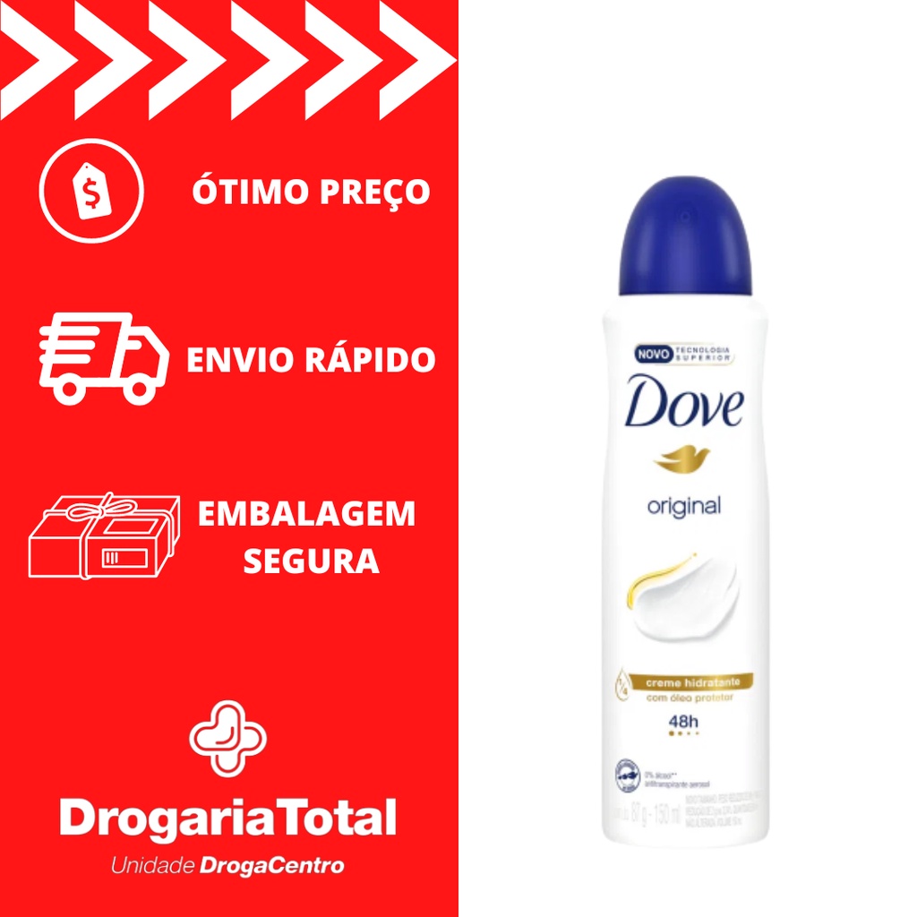 Desodorante Dove Original Aero 150ML | Shopee Brasil