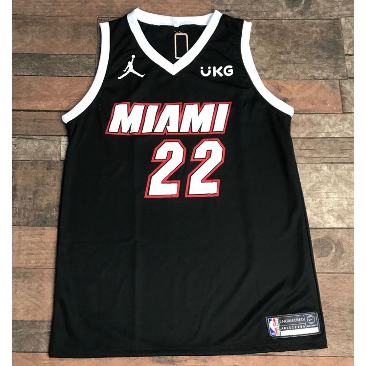 Camisa de Time NBA Regata de Basquete Miami Butler 22 Preta | Altíssima ...