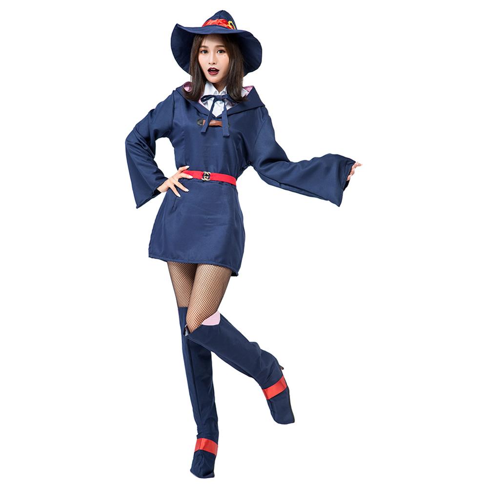 Conjunto Completo Pequena Academia Cosplay Atsuko Akko Kagari Vestido ...