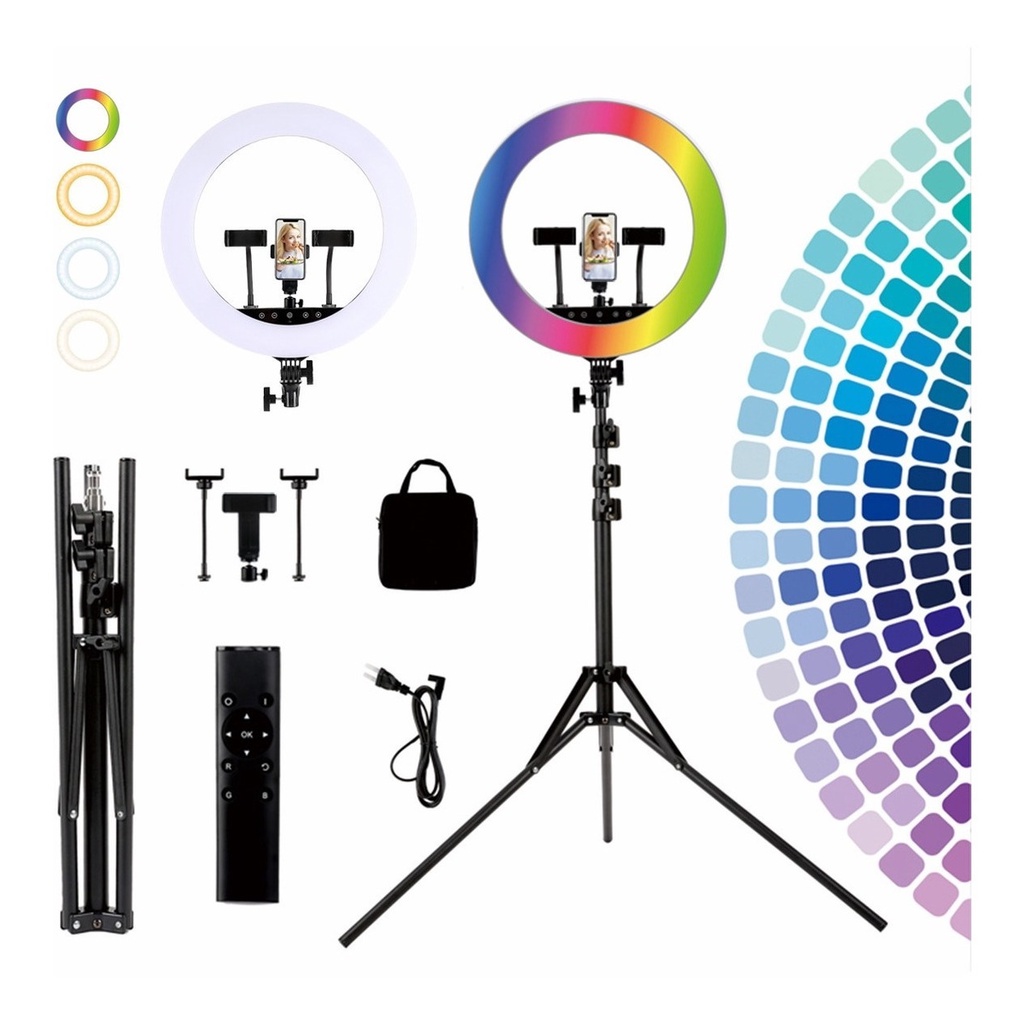32 CM LED Ring Light com Ring Light Rgb Com Controle Remoto 46cm ...