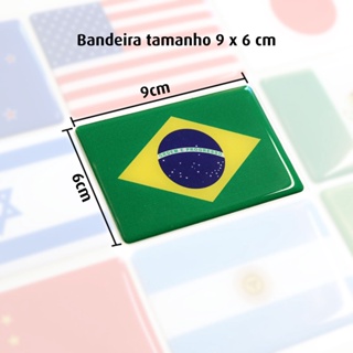 Adesivo Resinado de Bandeira de Países e Estados Brasileiros para Carro ...
