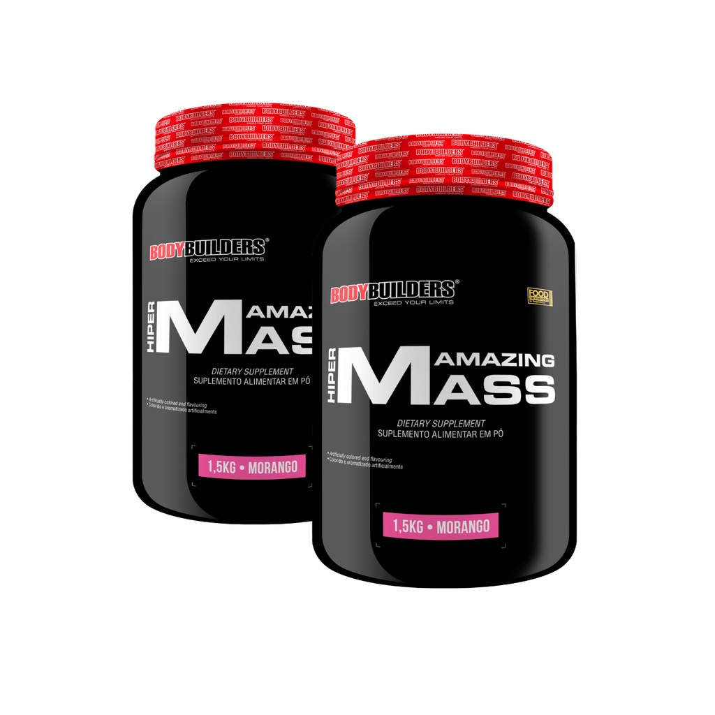 KIT 2x Hipercalórico Amazing Mass 1.5kg - Bodybuilders - Faz a Boa!