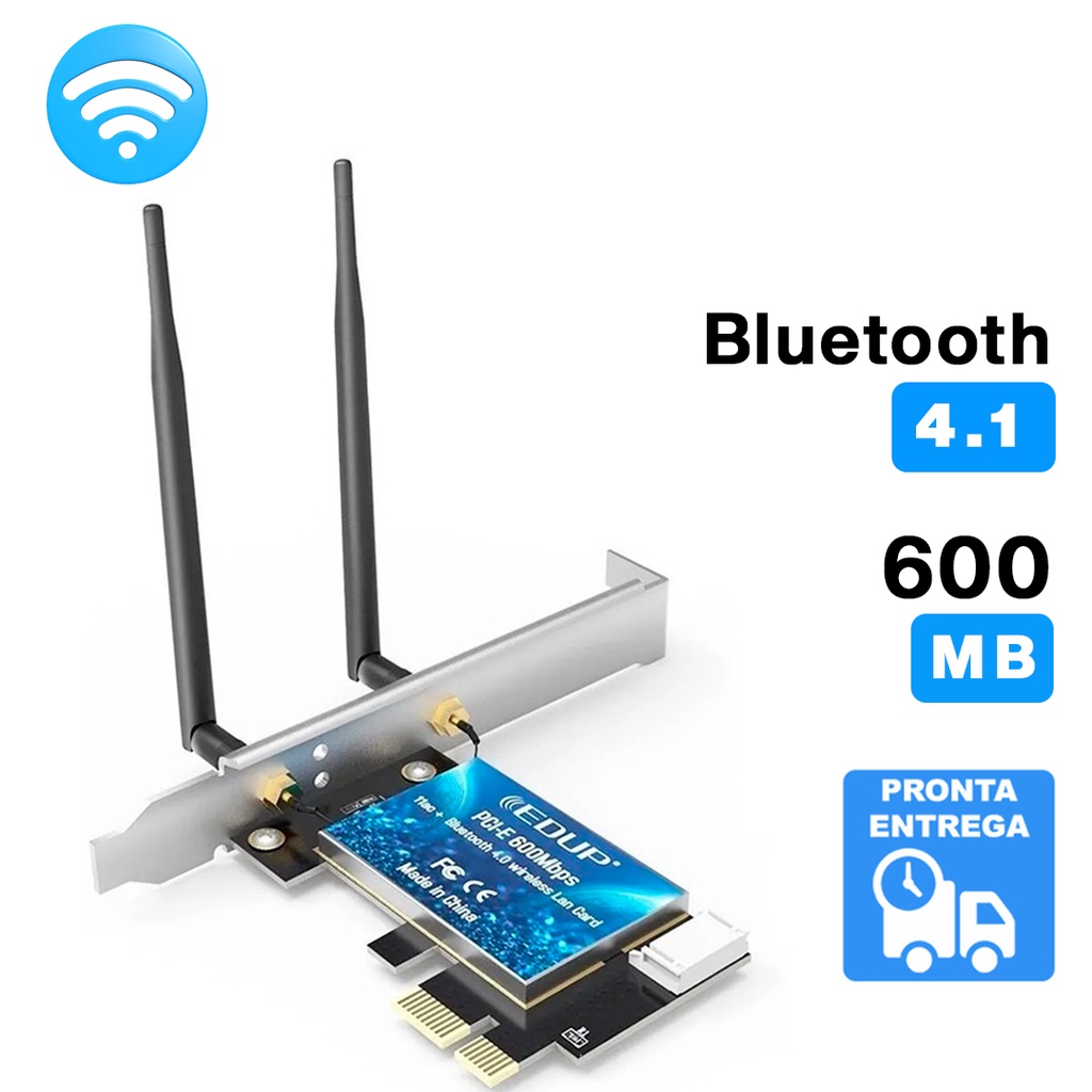 Placa de Rede Wifi 5GHz e 2.4GHz / 5ghz Edup Adaptador Wifi PCI Express ...