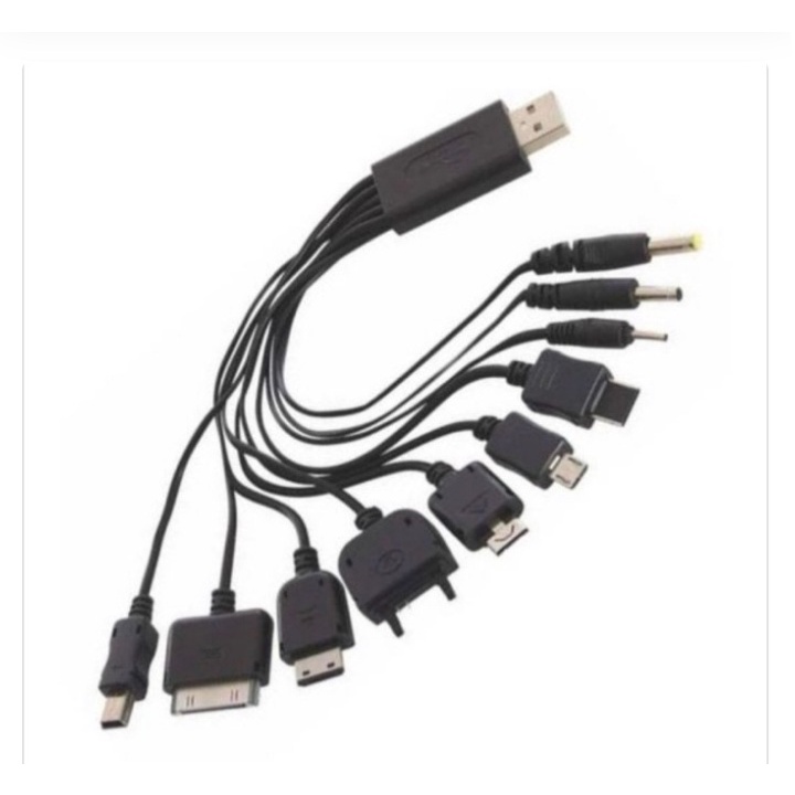 Cabo usb universal com 10 pontas, cabo universal 10 em 1 | Shopee Brasil