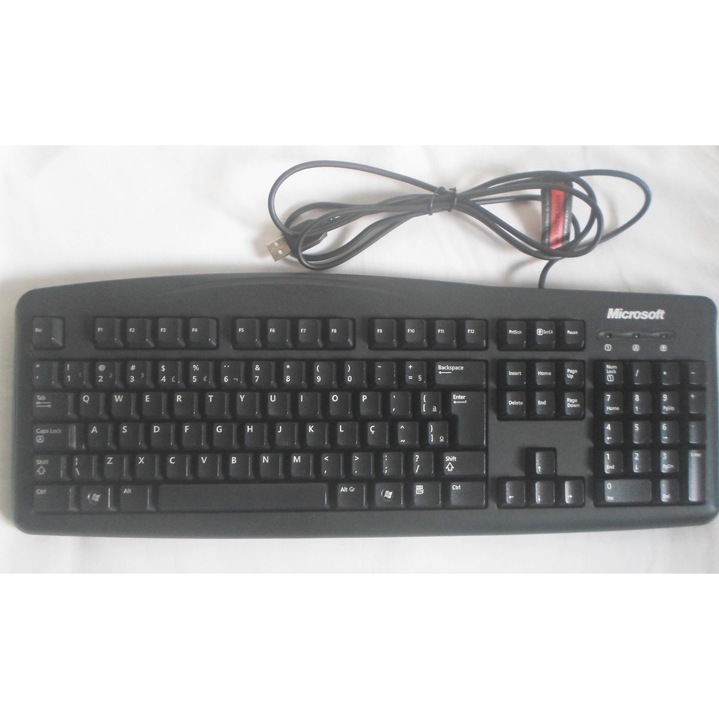 Teclado Microsoft Wired Keyboard 200 Usb Usado Bom Estado - Escorrega o ...