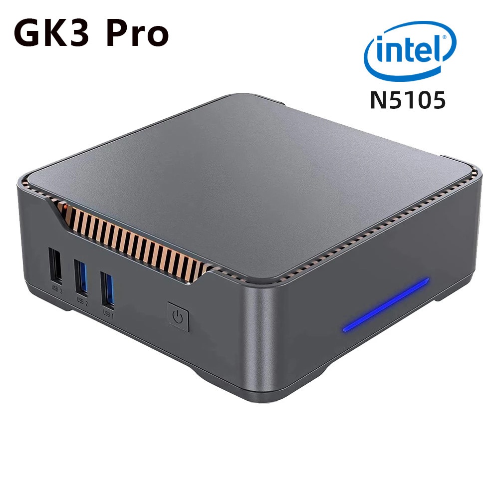 GK3V GK3Pro Mini PC Desktop Intel Nuc 2.0Ghz 8GB DDR4 SSD128GB 4K 60Hz HDMI VGA Windows Pronta ...