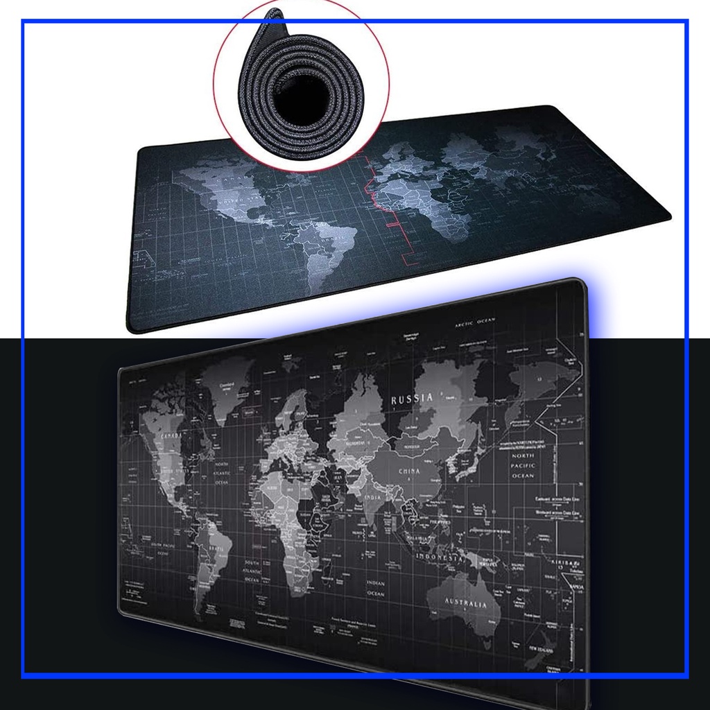 Mouse Pad Gamer Speed Extra Grande Mapa Mundi Exbom - Desconto no Preço