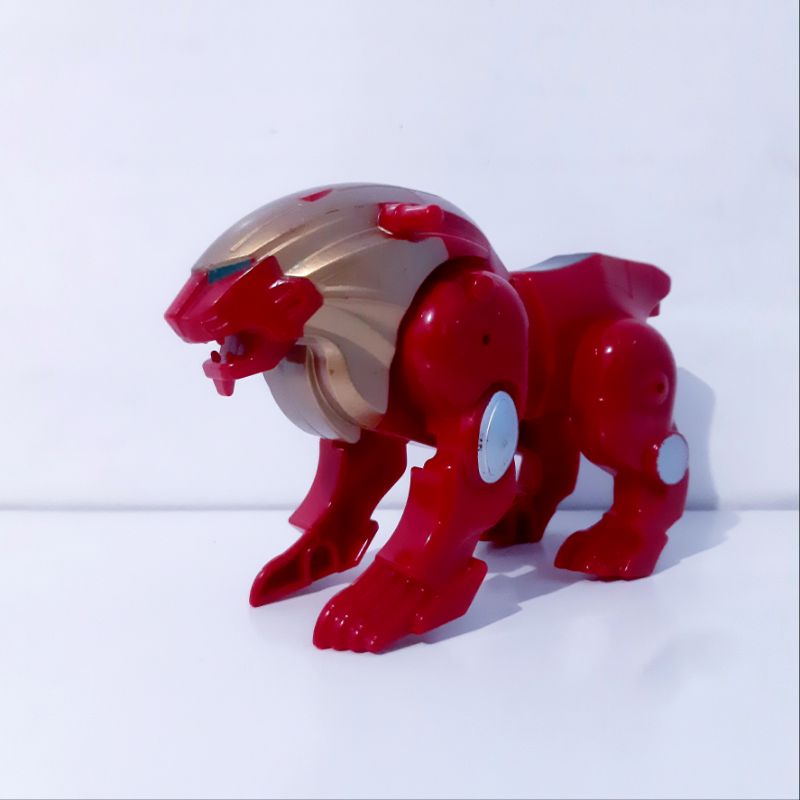 Megazord Leão Power Rangers Força Animal - Wild Force Ranger Vermelho ...