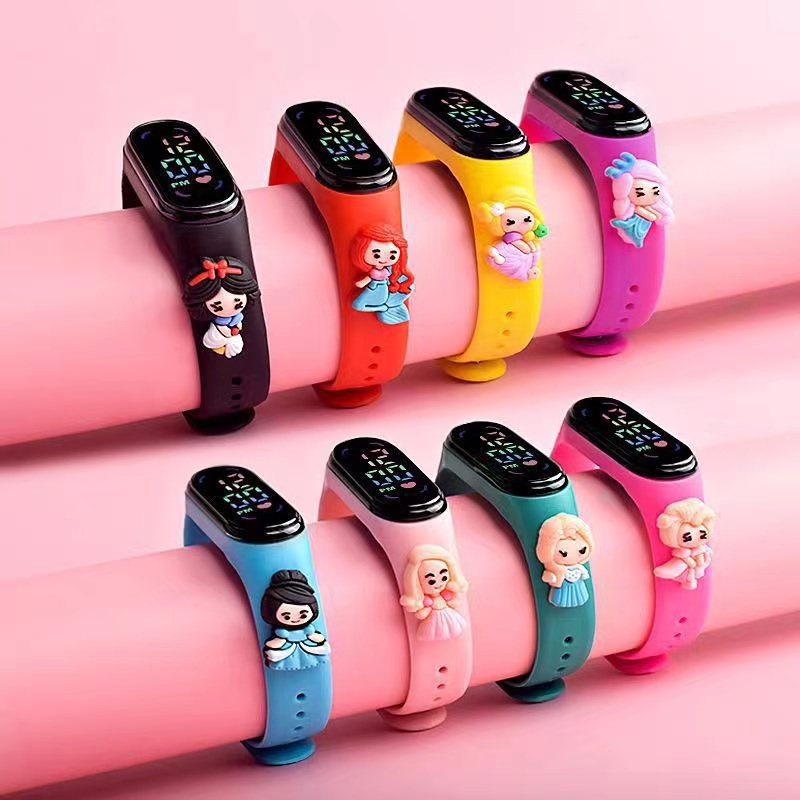 Relógio Digital À Prova D'água Disney Princesa Para Crianças Meninos ...