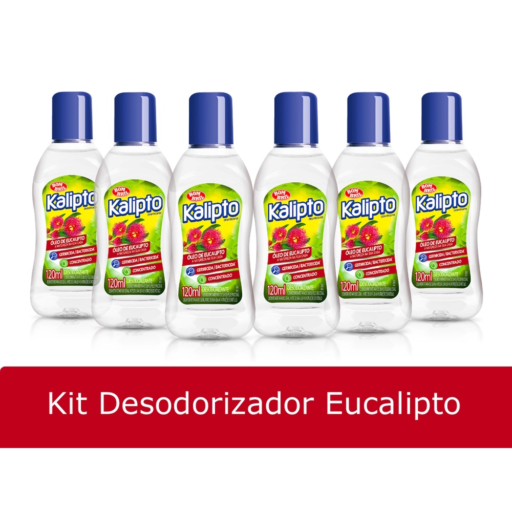 KIT 6 DESODORIZADOR OLEO DE EUCALIPTO KALIPTO | Shopee Brasil