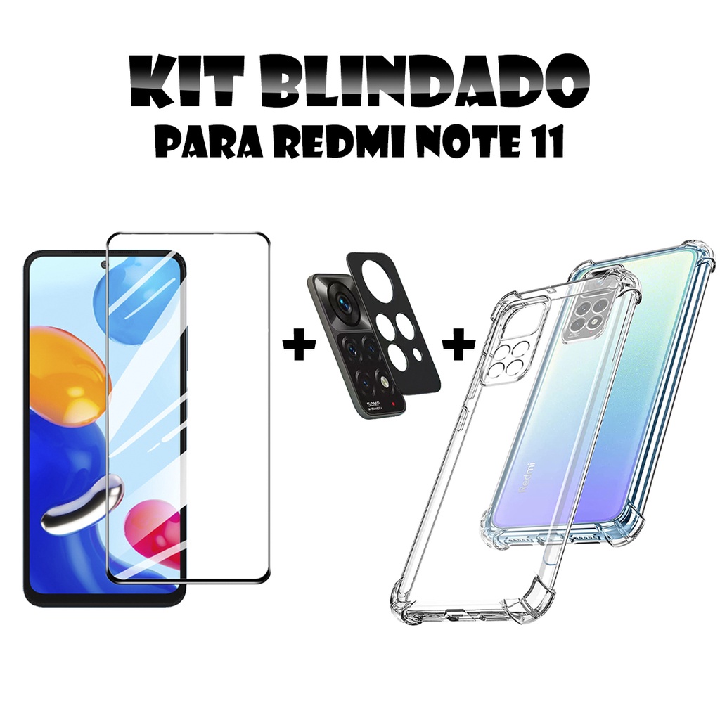 Kit Celular Blindado Capa Película 3d Película Da Câmera Para