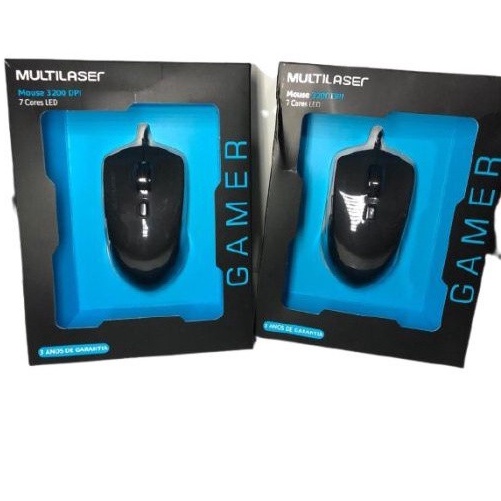 Mouse Gamer Multilaser com Fio 3200DPI 6 Botoes 7 Cores LED Preto - 903160 - RS06 | Shopee Brasil