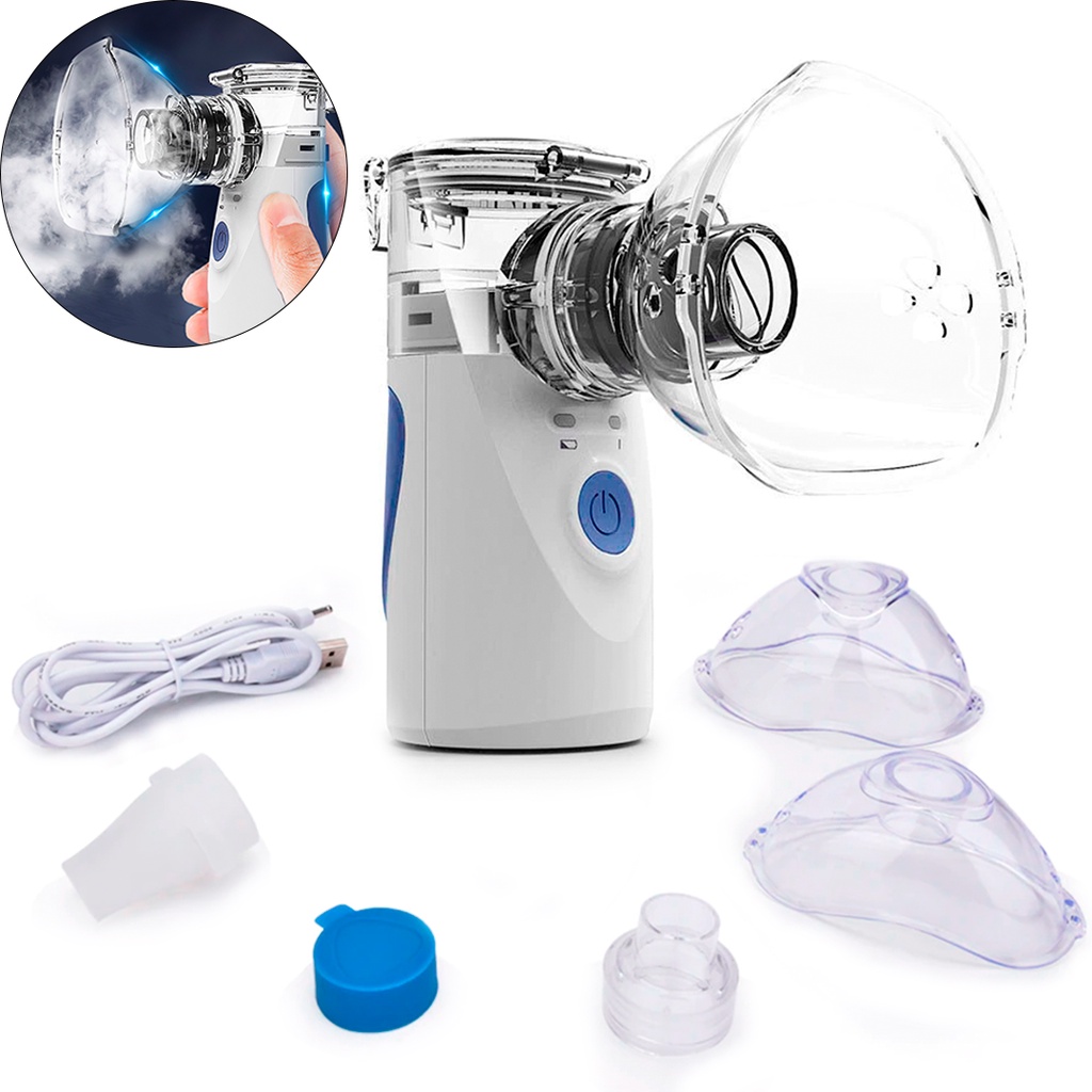 Inalador Portatil Nebulizador Ultrassonico Silencioso a Pilha ou Cabo ...