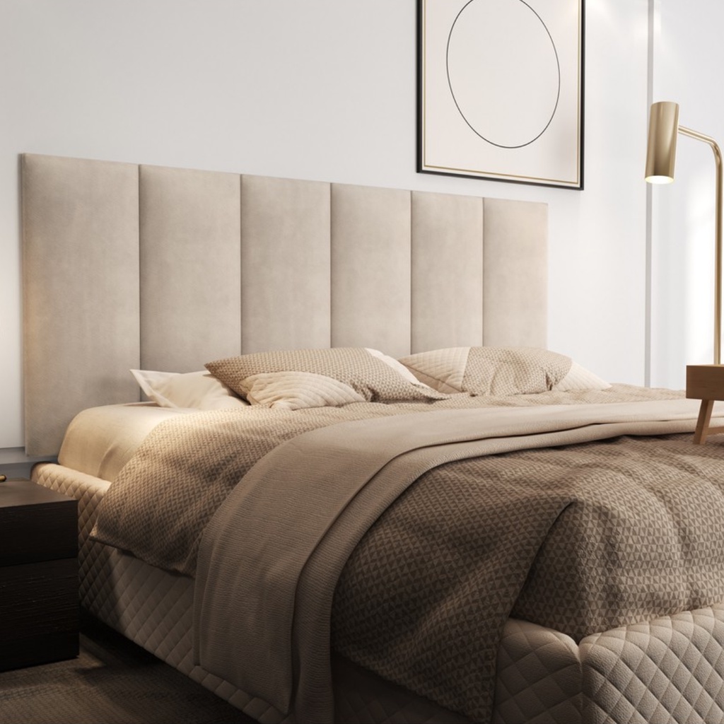 Cabeceira Modulada Adesiva 1 Placa Estofado 20x60cm Diversas Cores Cama ...