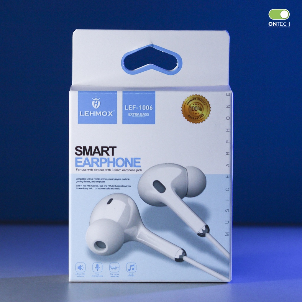 Fone de Ouvido Com Microfone para Celular LEHMOX | Shopee Brasil
