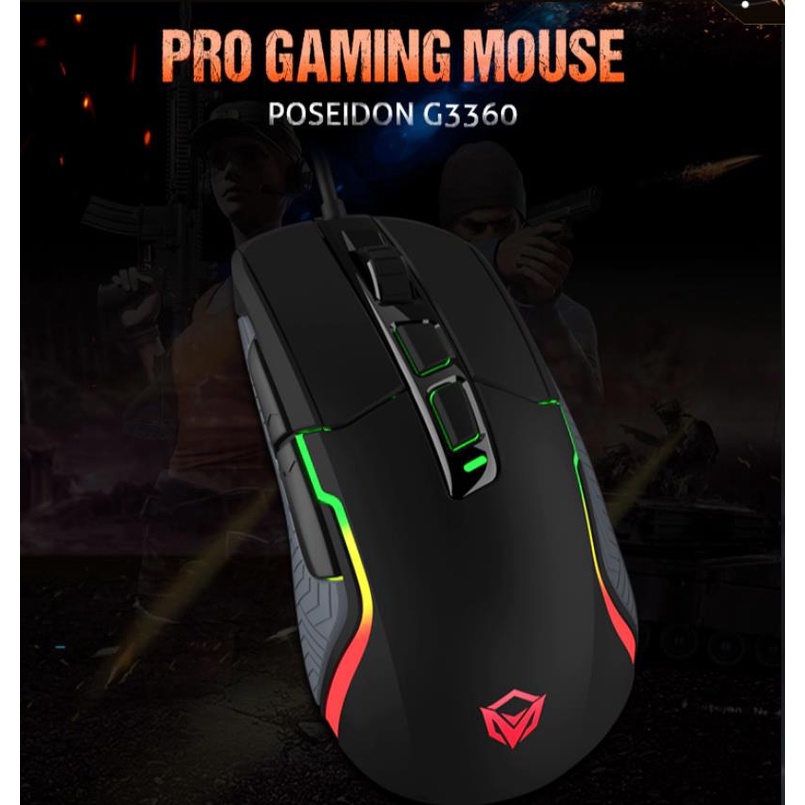 Mouse POSEIDON G3360 Professional Macro Gaming | Shopee Brasil