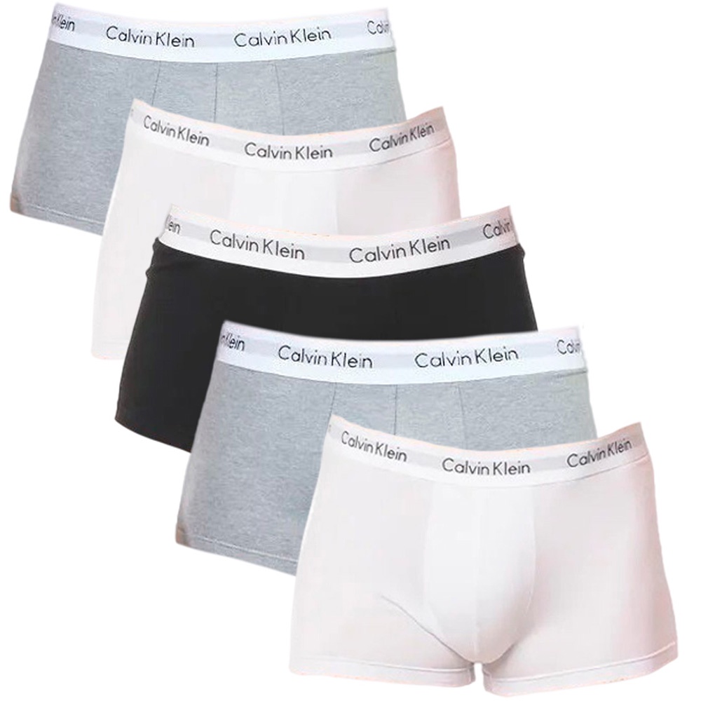 Kit 5 Cueca Box Boxer Marca em Microfibra Lisa Adulto ATACADO ...