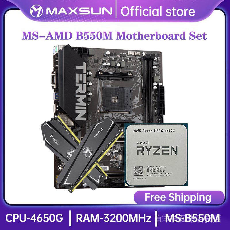Conjunto De Placa-Mãe Maxsun b550m cpu amd ryzen 5 3600 [Novo Mas Sem ...