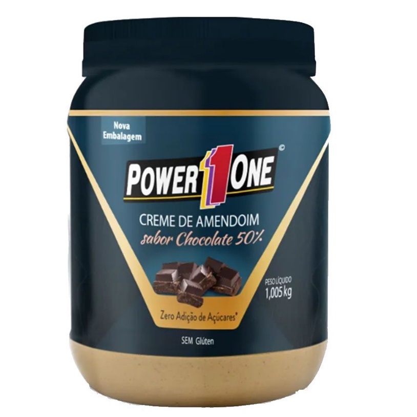 Power One Creme De Amendoim 1KG Chocolate | Shopee Brasil