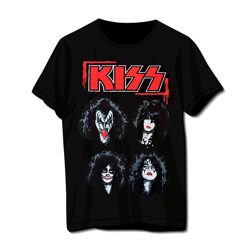 Camiseta Kiss Dynasty Vermelha Preta De Banda Rock Masculina E Feminina (Unissex) 100% Algodão ...