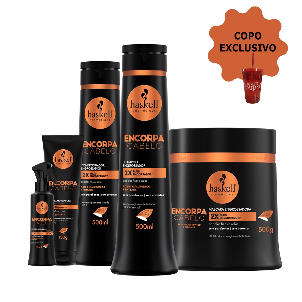 Kit Haskell Encorpa Cabelo 500ml | Shopee Brasil