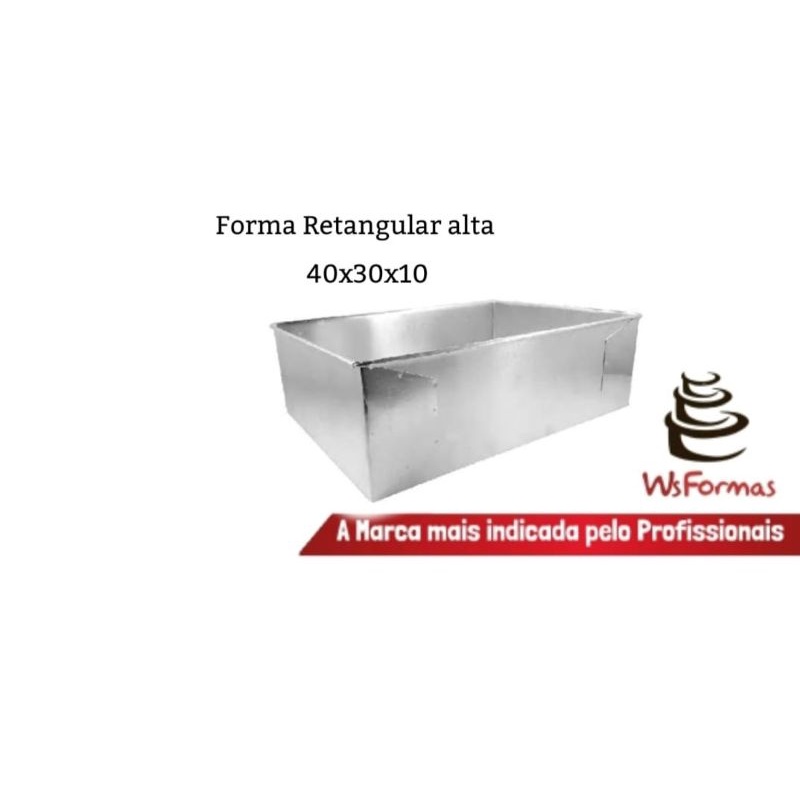 forma retangular alta 40x30x10 para bolos profissional | Shopee Brasil