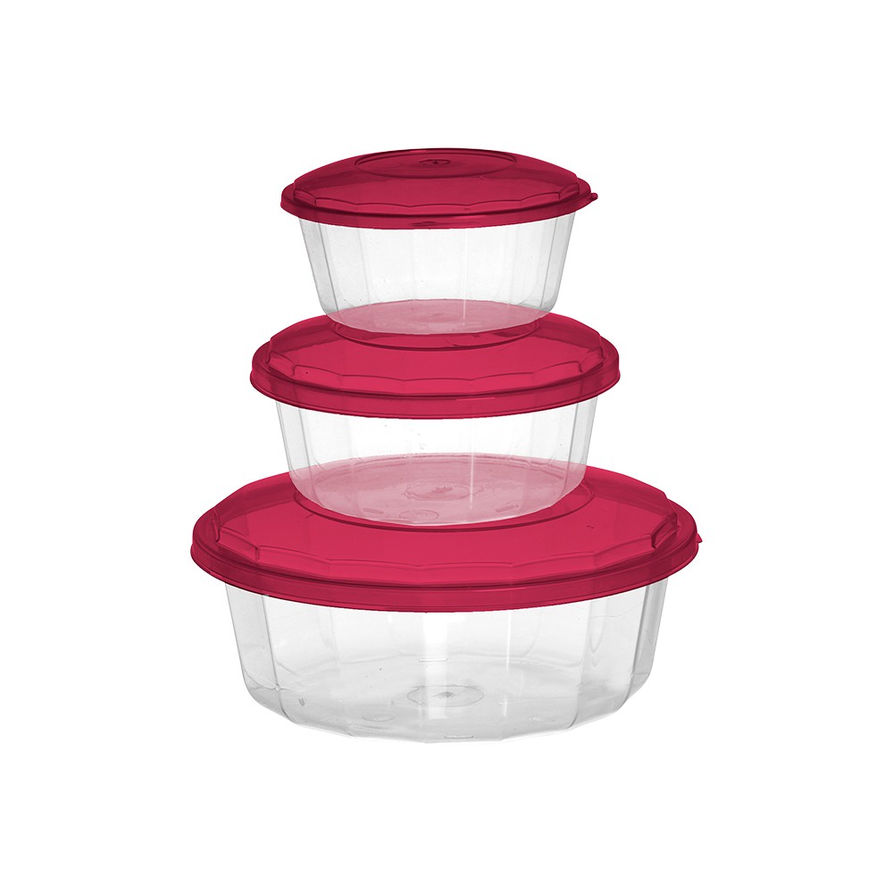 CONJUNTO POTE REDONDO MIX PMG TRANSPARENTE | Shopee Brasil