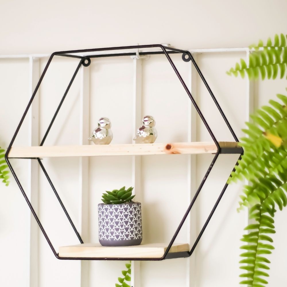 Nicho aramado prateleira madeira pinus metal fixo de parede quarto sala ...