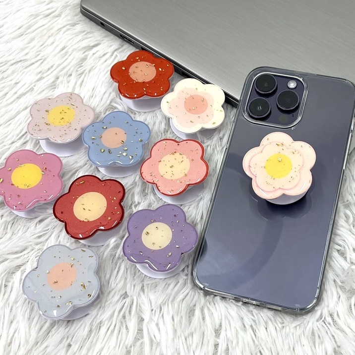 FLOR - Suporte para celular Pop Sockets Push Pop com formato de flor de ...