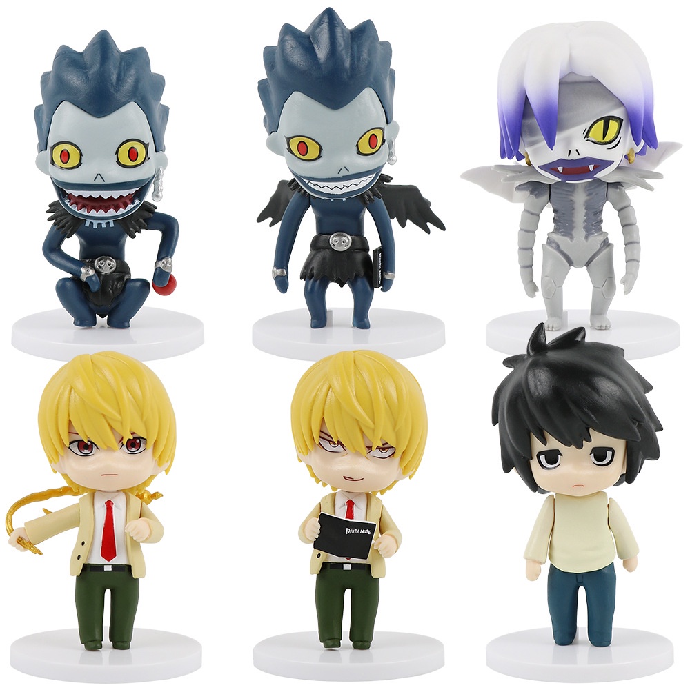 6pcs/kit Death Note bonecos Nota De Morte Figura Bonecas Brinquedo ...