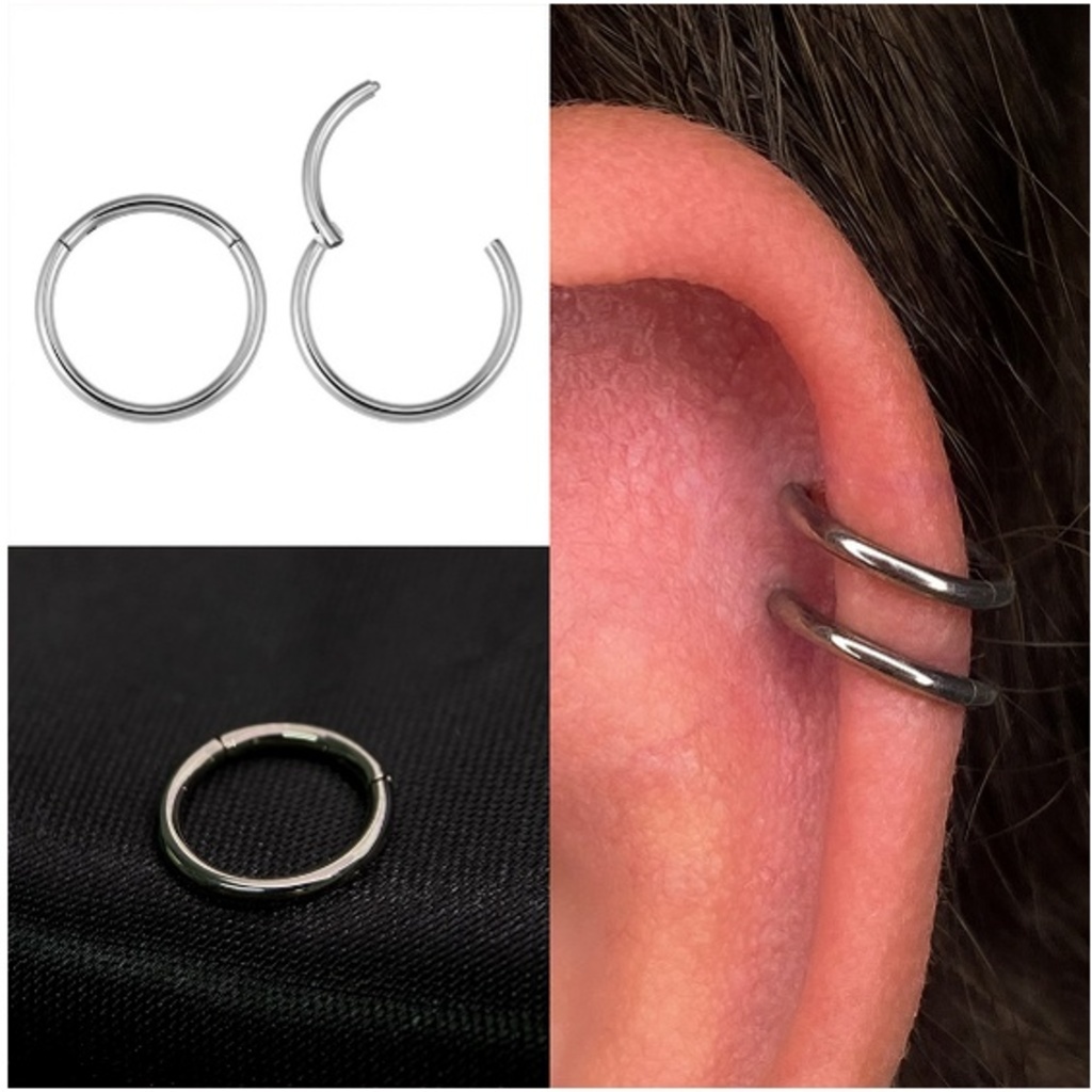 Piercing Argola de Titânio Articulada Segmentada Clicker 8mm | Shopee Brasil