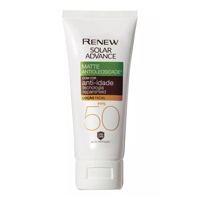 Protetor Solar Matte com Cor Clara FPS 50 Renew - 50 g | Shopee Brasil