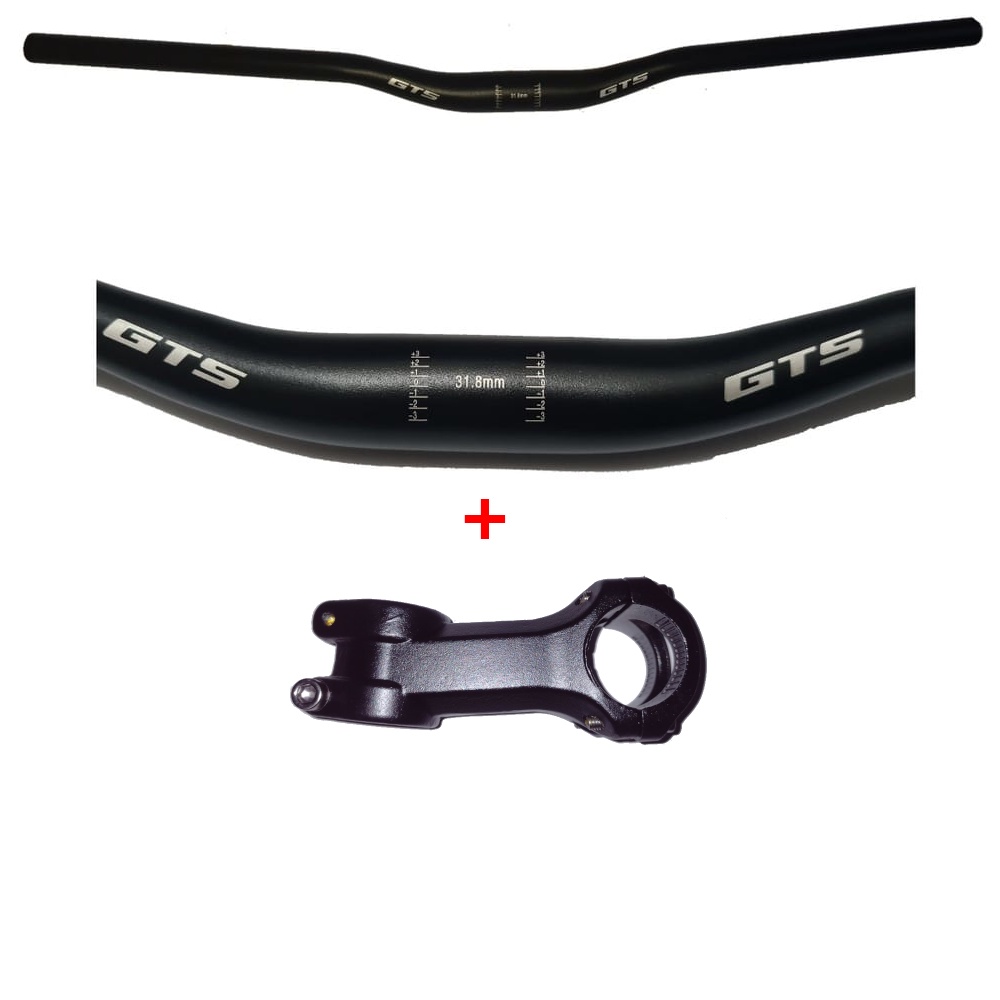 Guidão GTS 700mm x 31.8mm Aço + Mesa 80mm x 31.8mm Aluminio - Escorrega ...