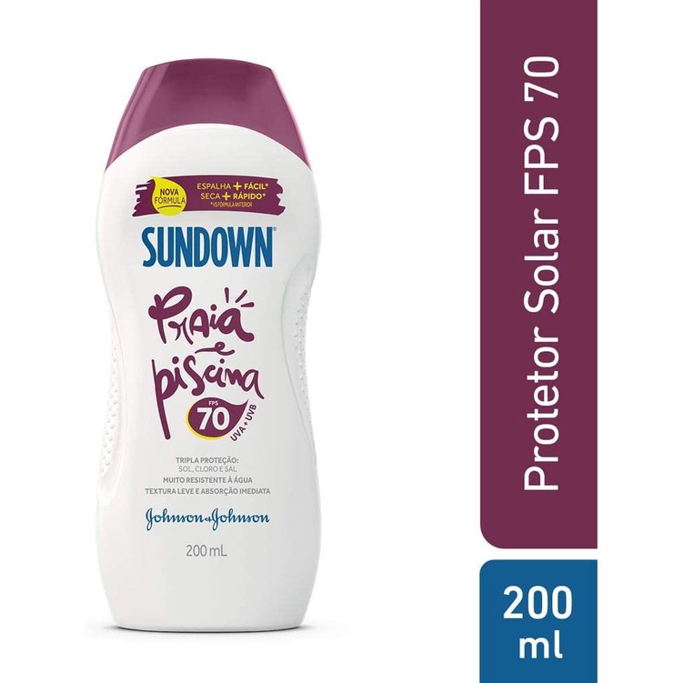 Protetor Solar Sundown Praia E Piscina Fps70 200ml | Shopee Brasil